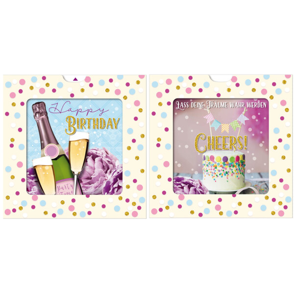 SUSY CARD 3D-Geburtstagskarte Sliding card "Prosit" | Kopierpapier.at