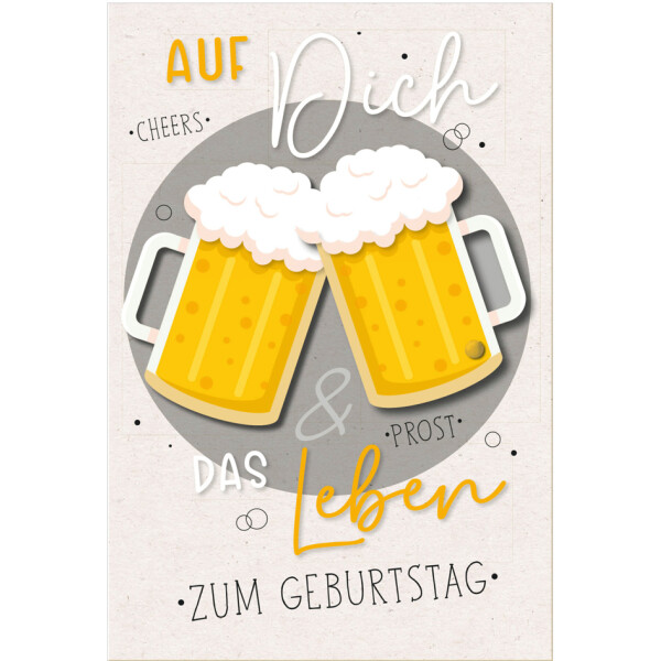 SUSY CARD Geburtstagskarte Round "Biergläser" | Kopierpapier.at