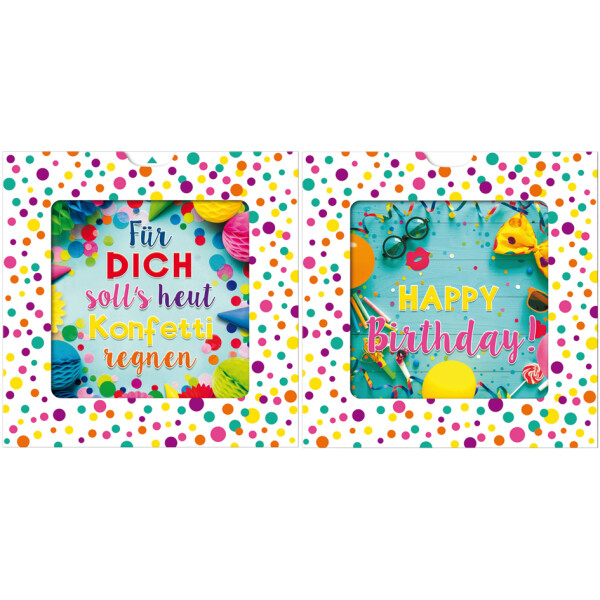SUSY CARD 3D-Geburtstagskarte Sliding card "Konfetti" | Kopierpapier.at