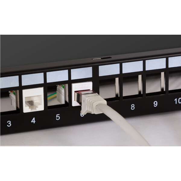 LogiLink 19" Modular Keystone Patch Panel EconLine, 24 Port ...