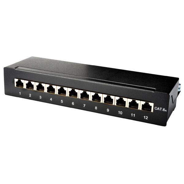 DIGITUS Desktop Patch Panel Kat.6A, Klasse EA, 12 x RJ45 | Kopierpapier.at