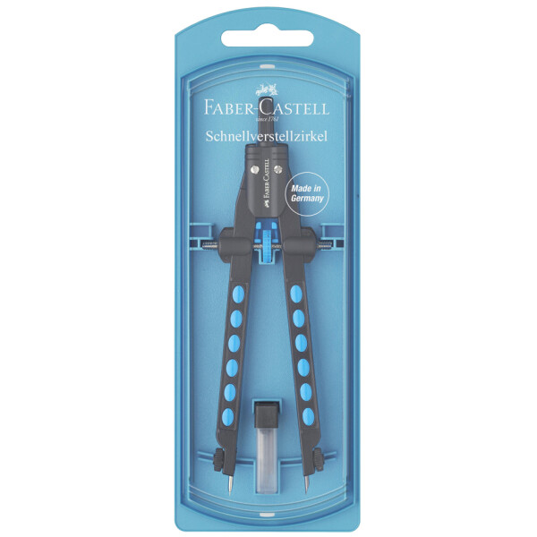 FABER-CASTELL Schnellverstellzirkel FACTORY BLUE | Kopierpapier.at