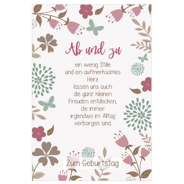 SUSY CARD Geburtstagskarte Lyrics "Ab und zu"