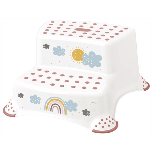 keeeper kids Tritthocker "igor Rainbow", zweistufig, weiß | Kopierpapier.at