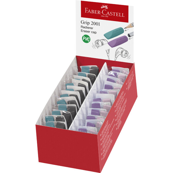 FABER-CASTELL Radierer GRIP ERASER CAP, im Display | Kopierpapier.at