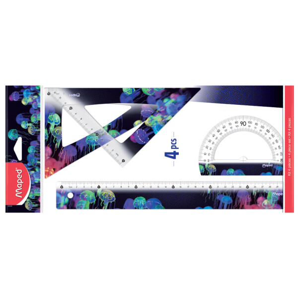 Maped Geometrie-Set DEEPSEA PARADISE, 4-teilig | Kopierpapier.at