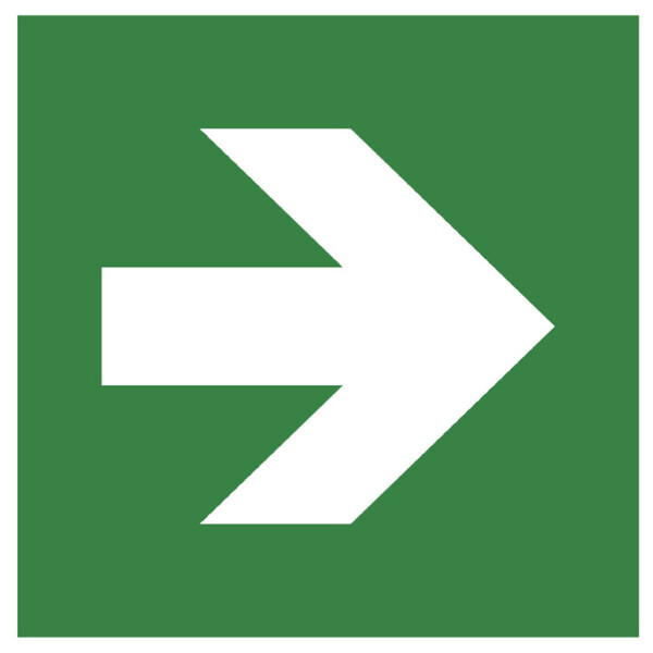 EXACOMPTA Hinweisschild "Pfeil rechts", grün weiß | Kopierpapier.at